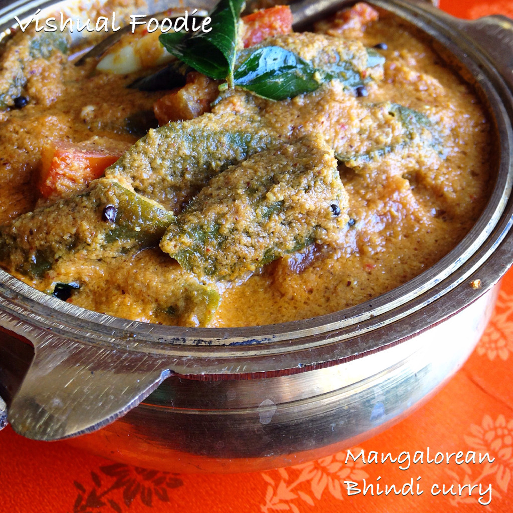 Mangalorean Bhindi Curry & Beans Upkari
