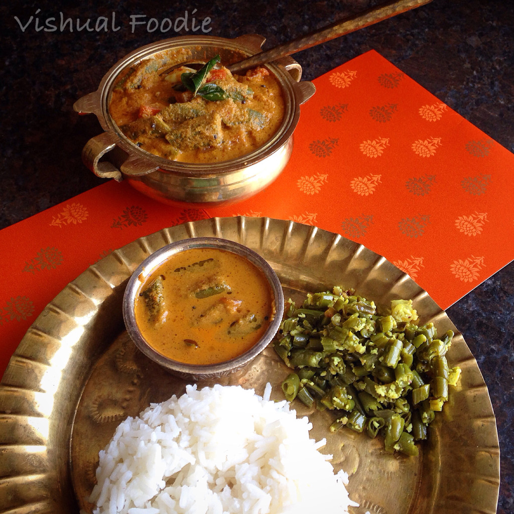 Mangalorean Bhindi Curry & Beans Upkari
